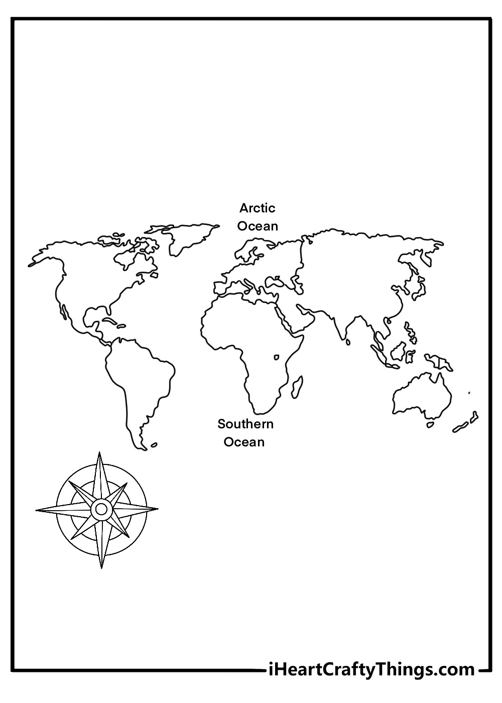 30 Free World Map Coloring Pages (Easy PDF Printables)