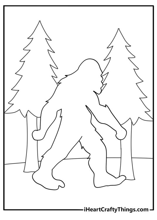 30 Bigfoot Coloring Pages (100% Free Printables)