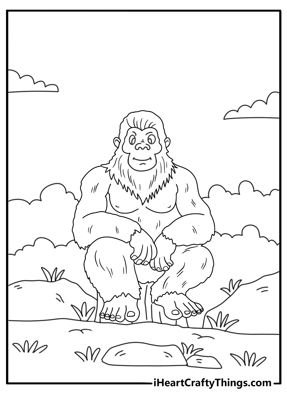 30 Bigfoot Coloring Pages (100% Free Printables)