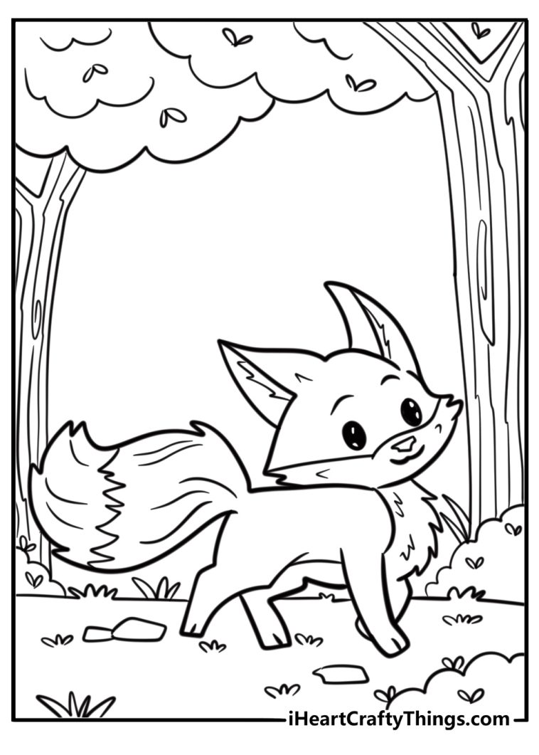 35 Easy Fox Coloring Pages (100% Free Printables)