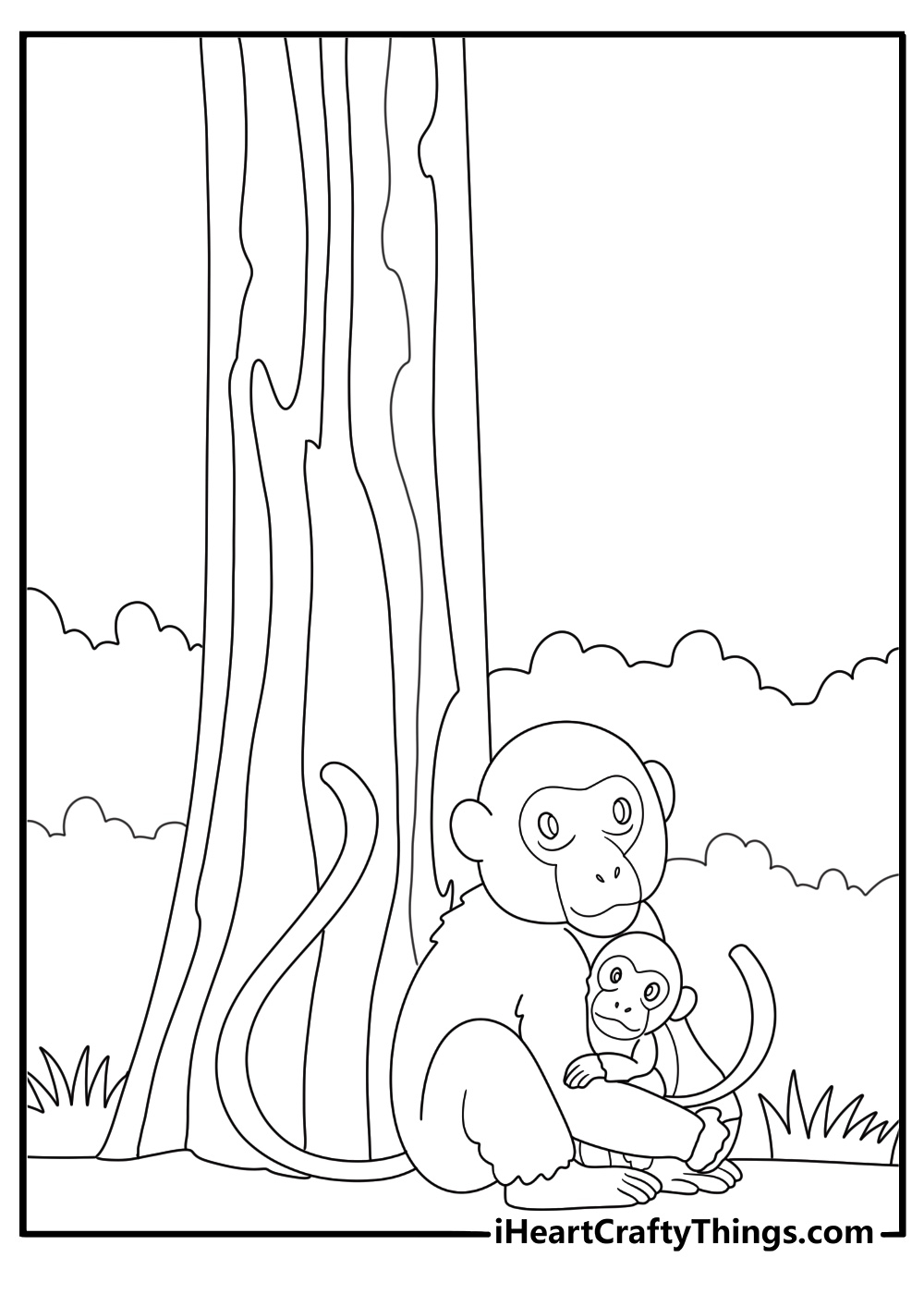42 Monkey Coloring Pages (100% Free Printables)