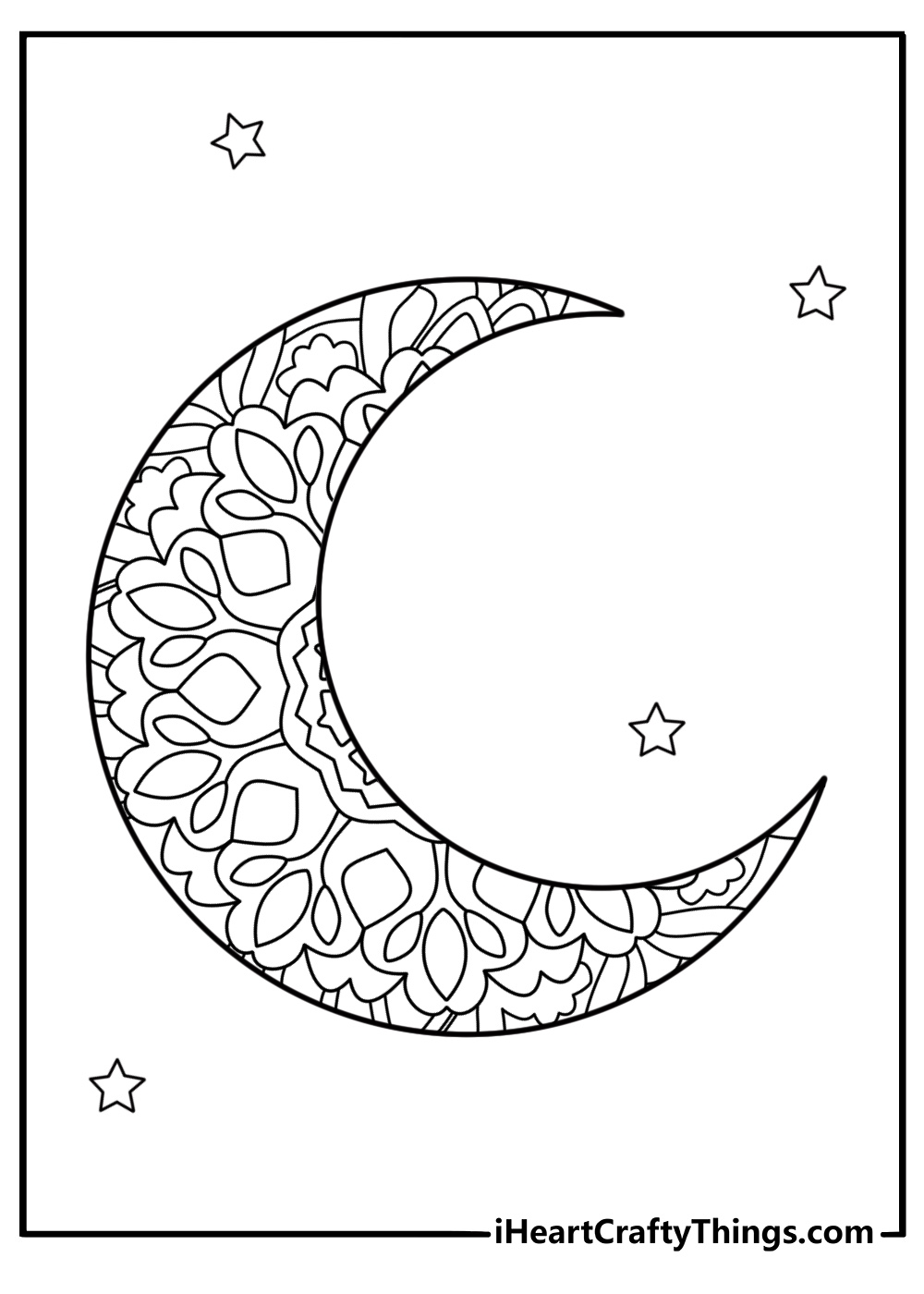 30 Moon Coloring Pages (100% Free Printables)