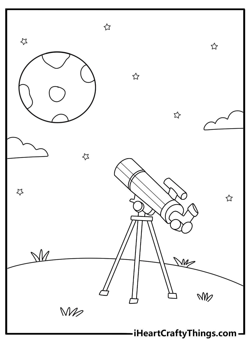 30 Moon Coloring Pages (100% Free Printables)