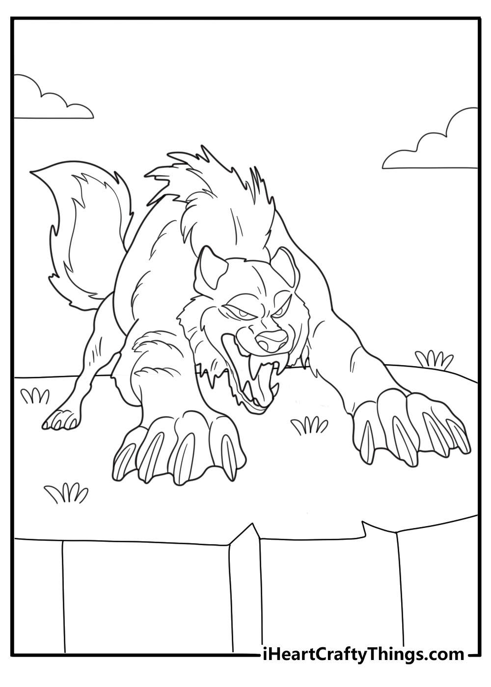 Werewolf Coloring Pages: 30 Free Printable PDF Sheets