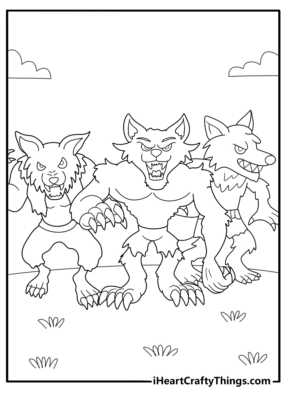 Werewolf Coloring Pages: 30 Free Printable PDF Sheets