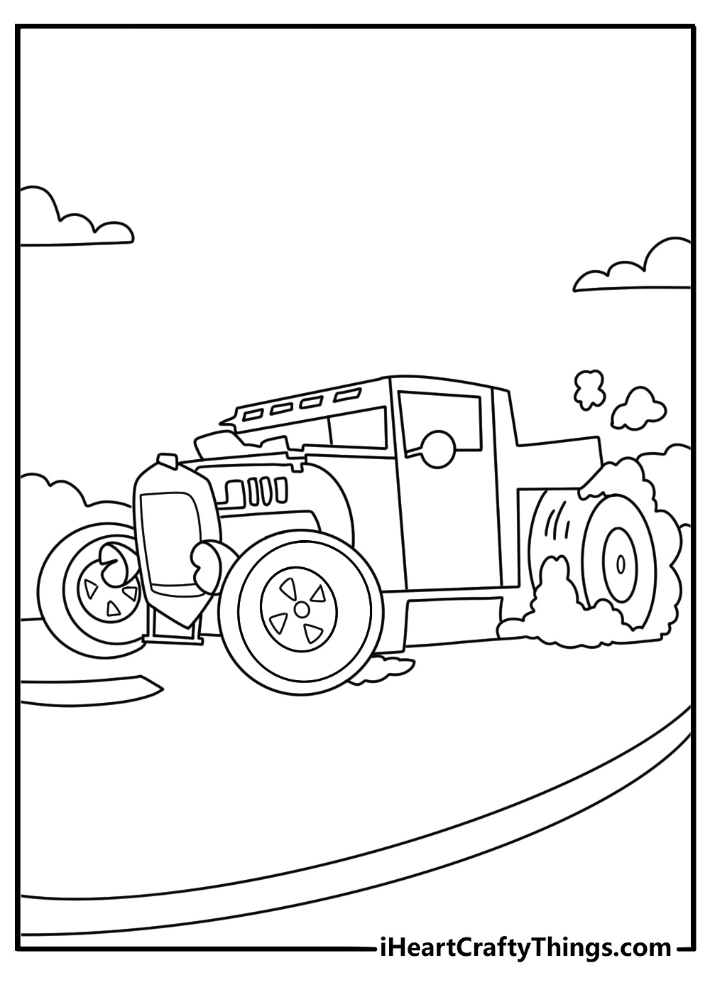 40 Free Hot Rod Coloring Pages (Easy PDF Printables)