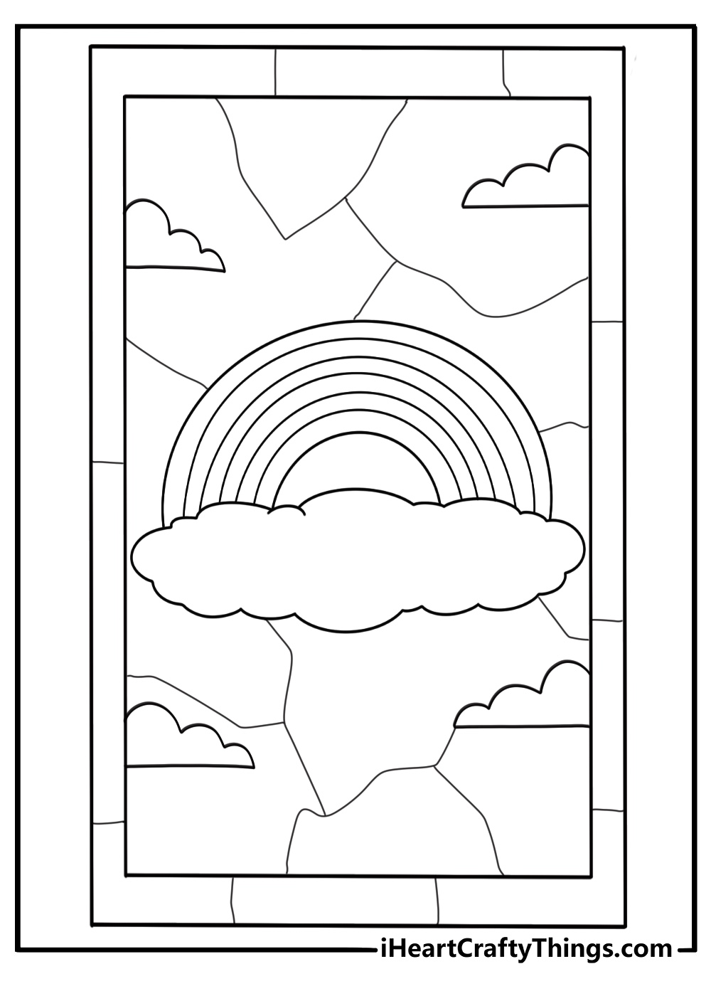 Stained Glass Pages: 50 Free PDF Printables For Kids