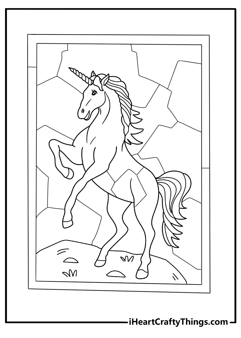 Stained Glass Pages: 50 Free PDF Printables For Kids