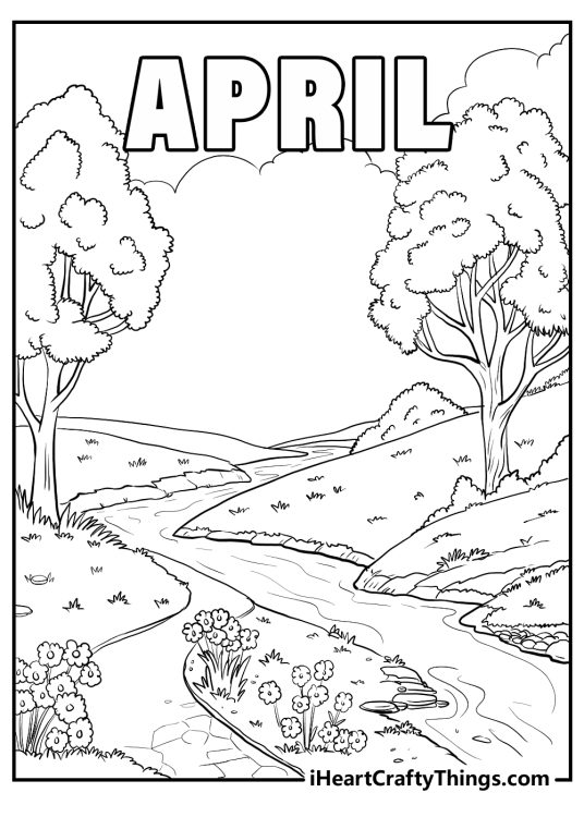 31 Free April Coloring Pages (Easy Printable PDF Sheets)