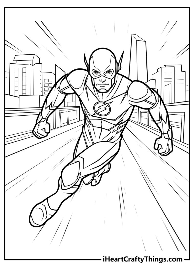 15 Flash Coloring Pages (Easy Free Printables)