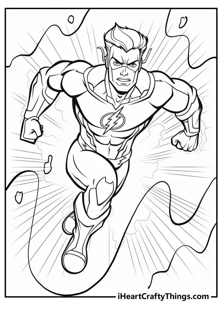 15 Flash Coloring Pages (Easy Free Printables)
