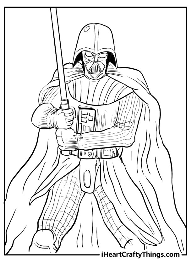 15 Darth Vader Coloring Pages (Easy Free To Print PDF)