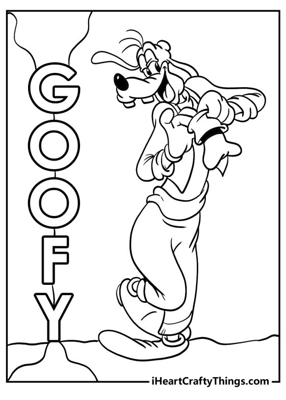 15 Goofy Coloring Pages For Kids (100% Free PDF Printables)