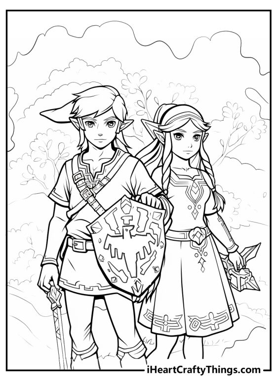 15 Legend Of Zelda Coloring Pages (100% Free PDF Printables)