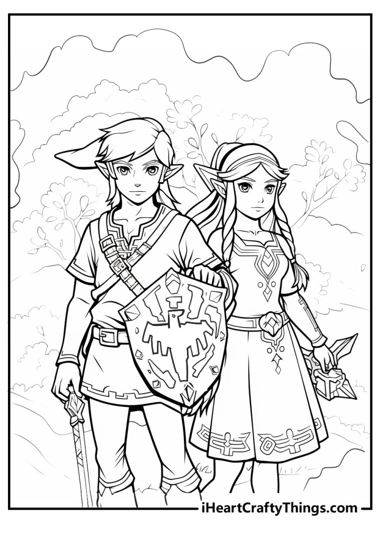 15 Legend Of Zelda Coloring Pages (100% Free PDF Printables)