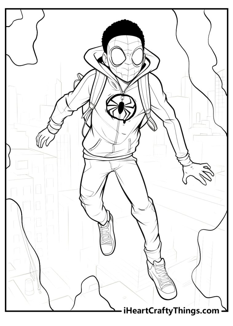 15 Miles Morales Coloring Pages Free Printable PDFs