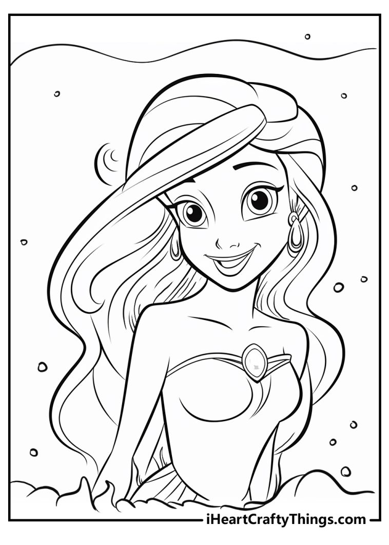 15 Princess Ariel Coloring Pages (Cute Printable Free PDFs)