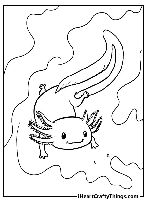 15 Axolotl Coloring Pages (Free Printable PDFs)