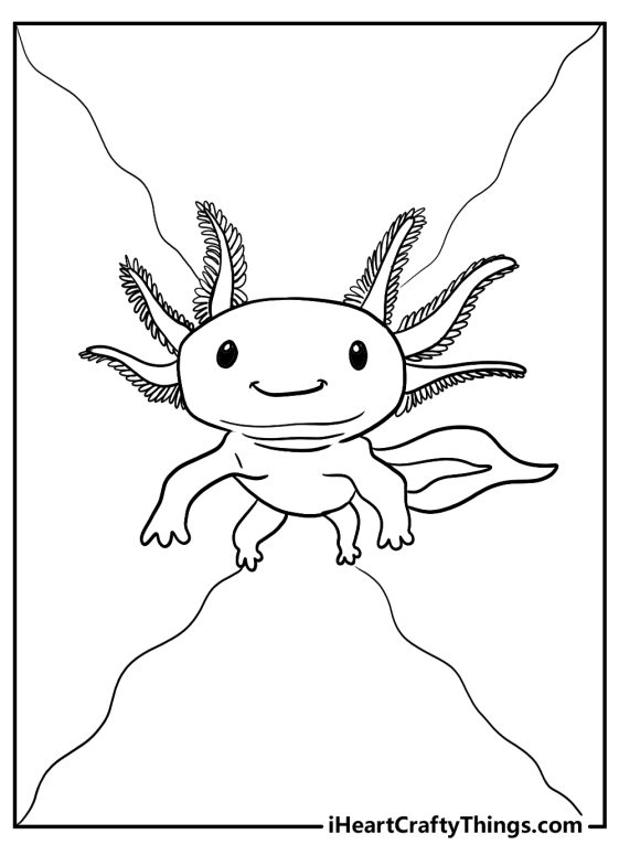 15 Axolotl Coloring Pages (Free Printable PDFs)