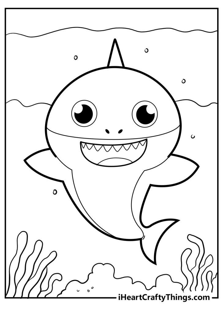 35 Baby Shark Coloring Pages (100% Free PDF Printables)