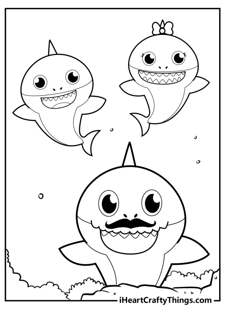 35 Baby Shark Coloring Pages (100% Free PDF Printables)