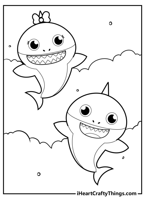 35 Baby Shark Coloring Pages (100% Free PDF Printables)