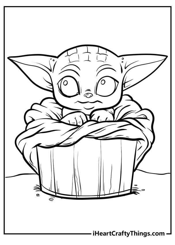 15 Baby Yoda Coloring Pages (Printable Free PDF Sheets)