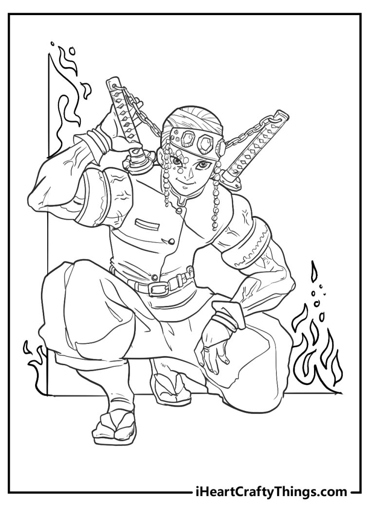 15 Demon Slayer Coloring Pages (Free Printable PDFs)