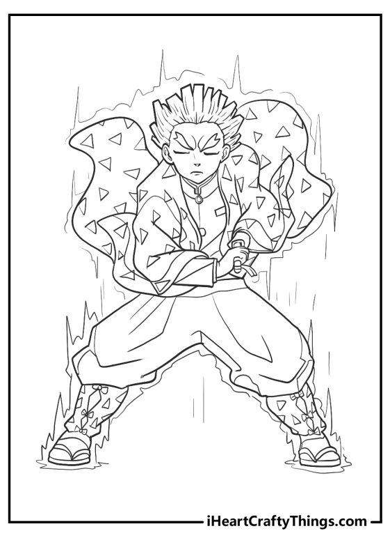 15 Demon Slayer Coloring Pages (Free Printable PDFs)