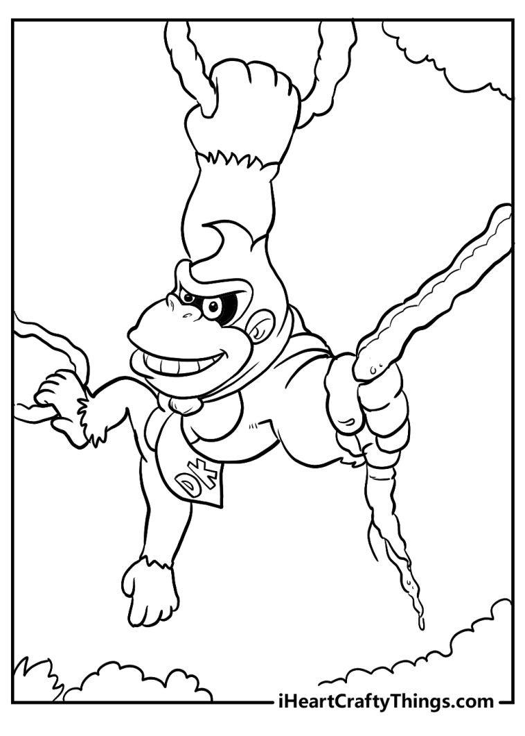 Donkey Kong Coloring Pages: 15 Printable PDFs For Free