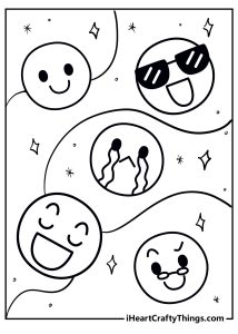 15 Emoji Coloring Pages (Free Printable PDFs For Kids)