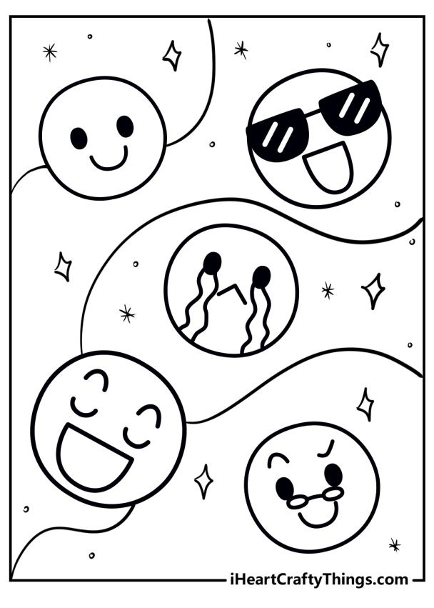 15 Emoji Coloring Pages (Free Printable PDFs For Kids)
