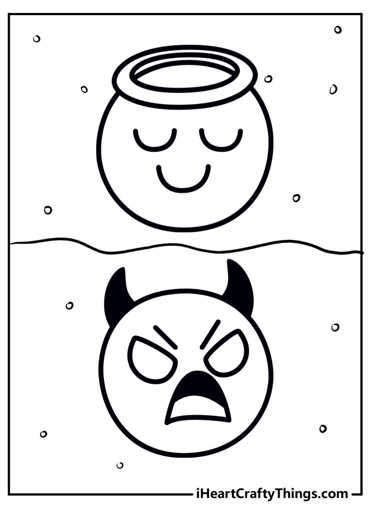 15 Emoji Coloring Pages (Free Printable PDFs For Kids)