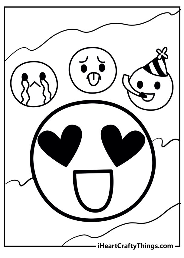 15 Emoji Coloring Pages (Free Printable PDFs For Kids)