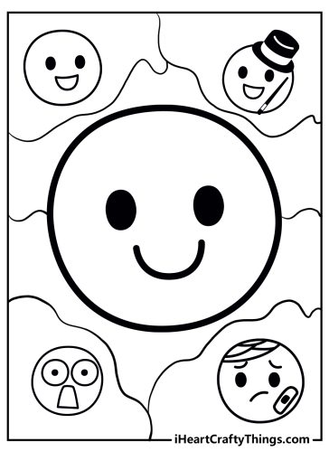 15 Emoji Coloring Pages (Free Printable PDFs For Kids)