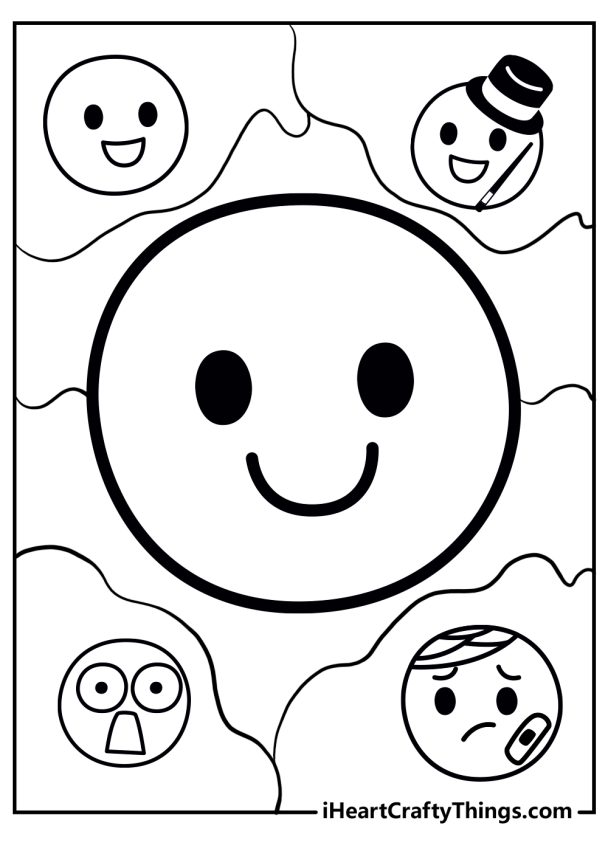 15 Emoji Coloring Pages (Free Printable PDFs For Kids)