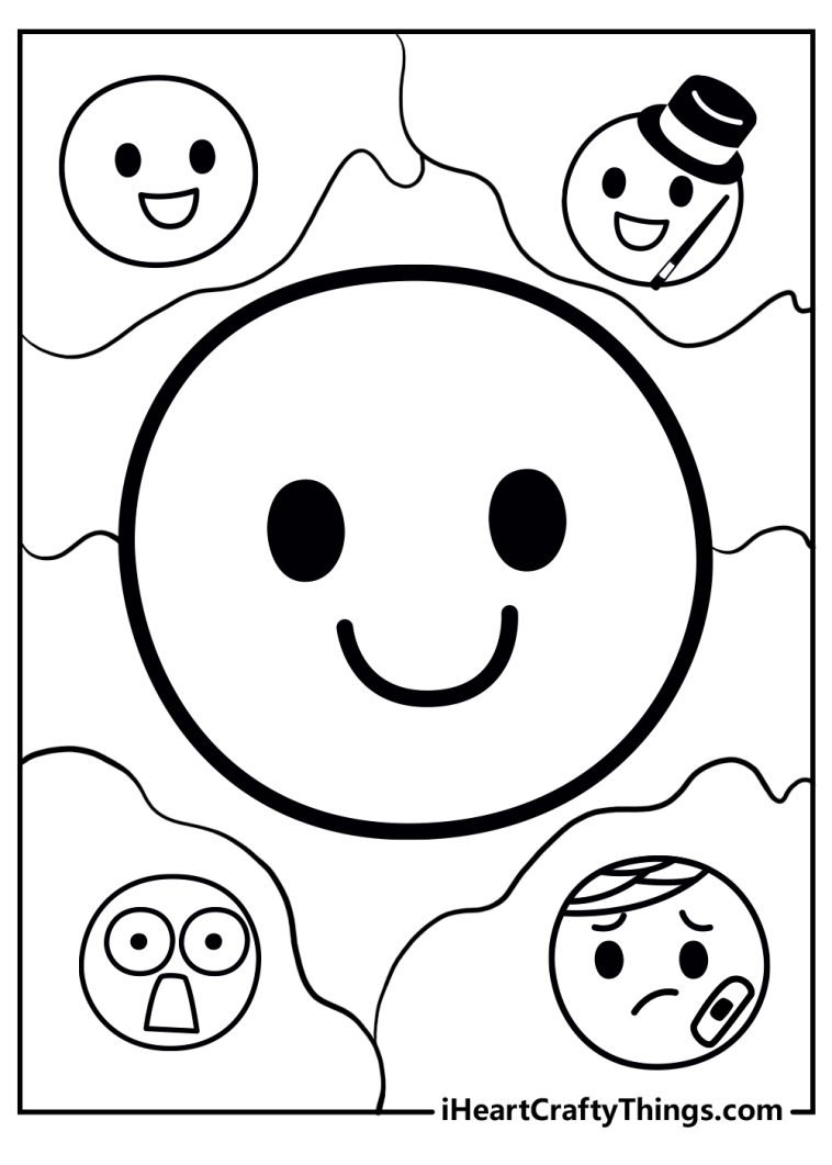 15 Emoji Coloring Pages (Free Printable PDFs For Kids)