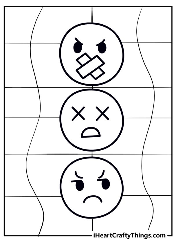 15 Emoji Coloring Pages (Free Printable PDFs For Kids)