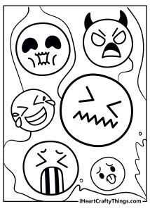 15 Emoji Coloring Pages (Free Printable PDFs For Kids)