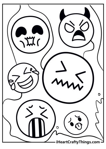 15 Emoji Coloring Pages (Free Printable PDFs For Kids)
