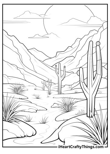 15 Easy Landscape Coloring Pages (100% Free Printable PDFs)