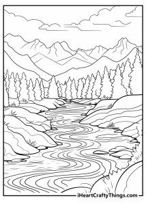 15 Easy Landscape Coloring Pages (100% Free Printable PDFs)