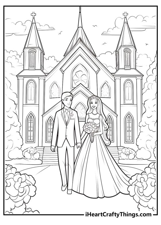 15 Wedding Coloring Pages (100% Free PDF Printables)