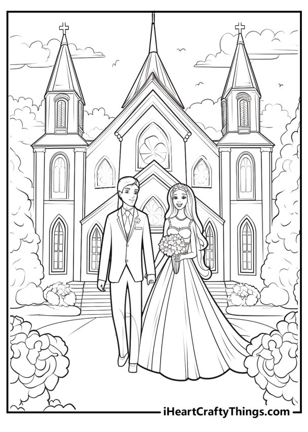 15 Wedding Coloring Pages (100% Free PDF Printables)