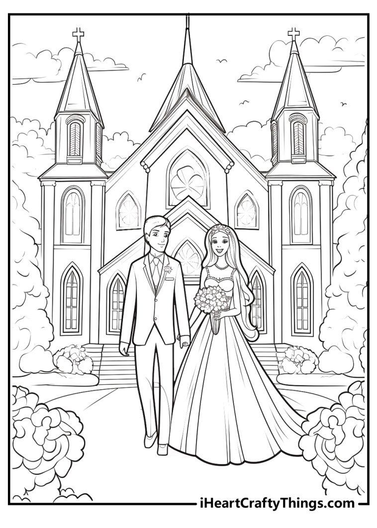 15 Wedding Coloring Pages (100% Free PDF Printables)