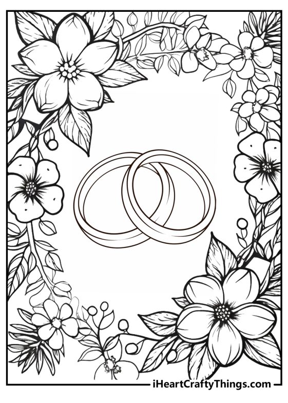 15 Wedding Coloring Pages (100% Free PDF Printables)