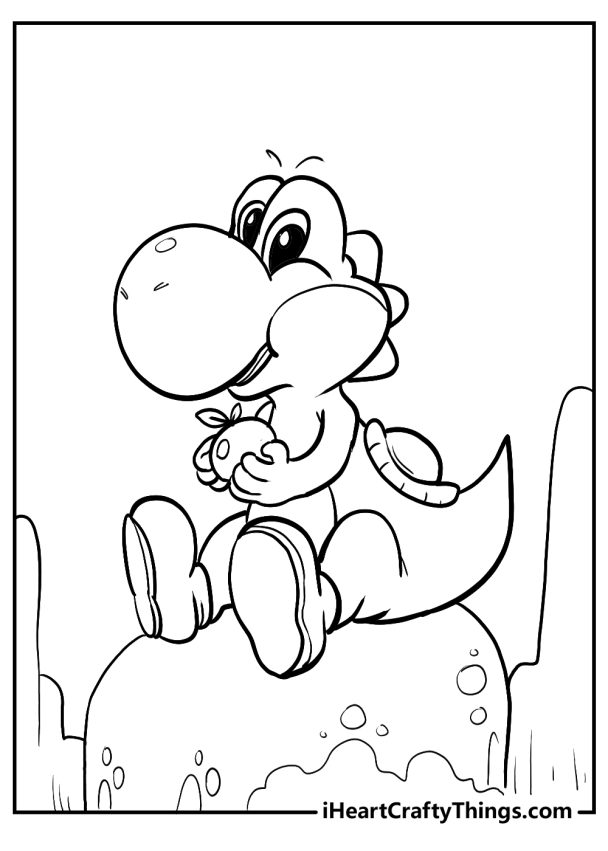 15 Yoshi Coloring Pages (Free Cute PDF Printables)
