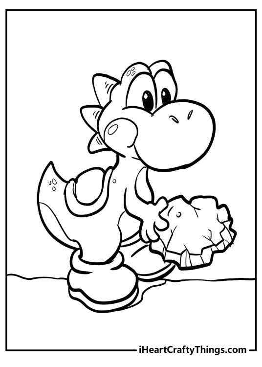 15 Yoshi Coloring Pages (Free Cute PDF Printables)
