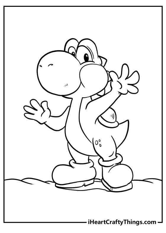 15 Yoshi Coloring Pages (Free Cute PDF Printables)