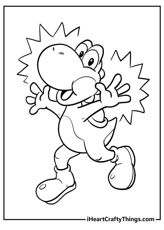 15 Yoshi Coloring Pages (Free Cute PDF Printables)